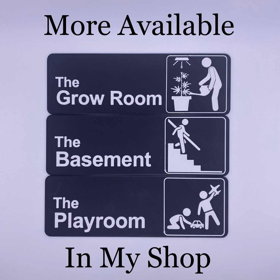 The Basement Sign 3D Printed Office Theme Sign the - Etsy