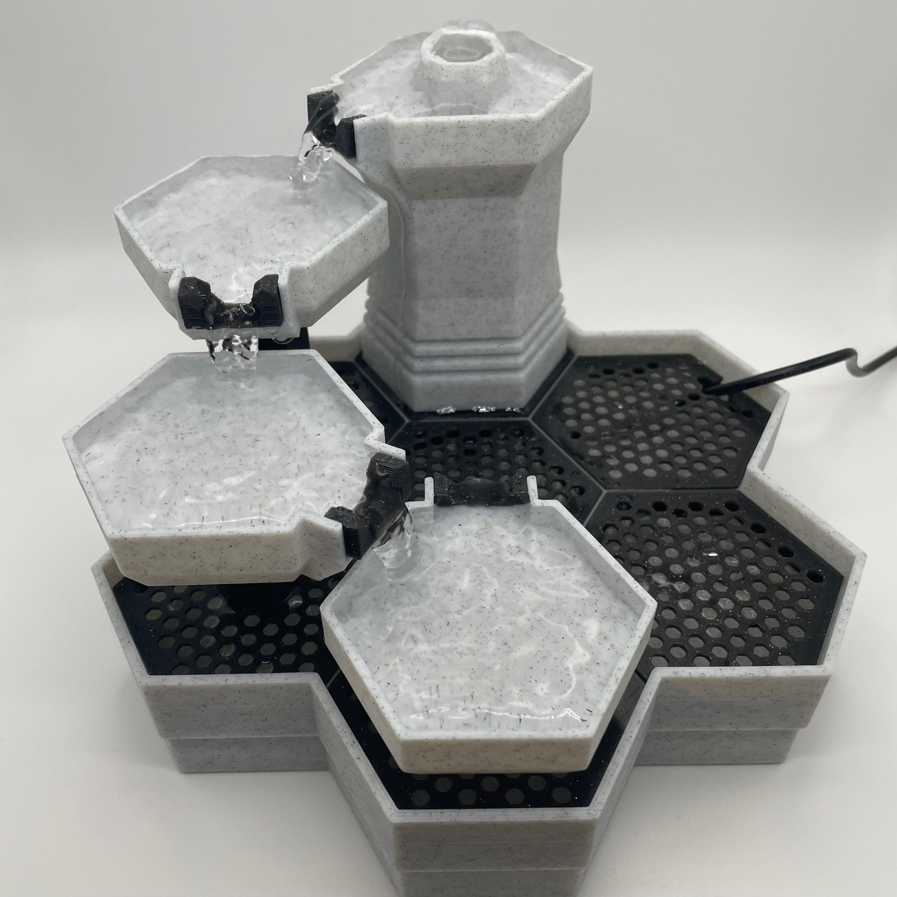 3D Printed Modular Desktop Fountain | Water Fountain - Etsy