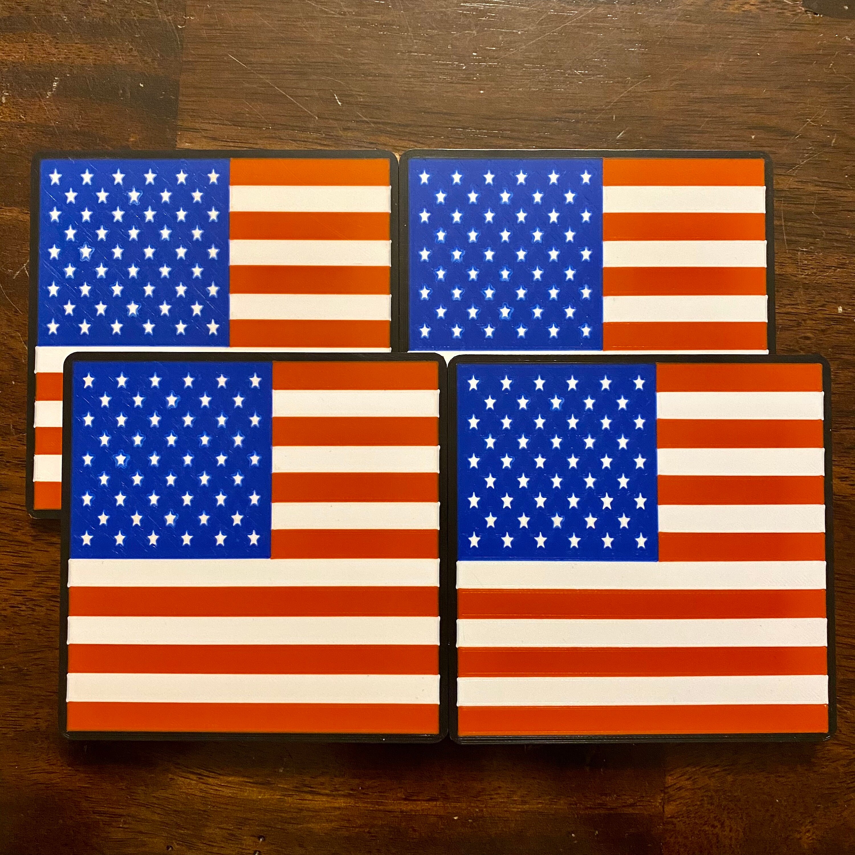 Customizable 3D Printed American Flag Coasters - Etsy