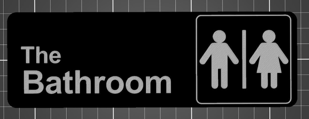 The Bathroom Sign 3D Printed | Office Theme Sign | the Basement Plaque ...