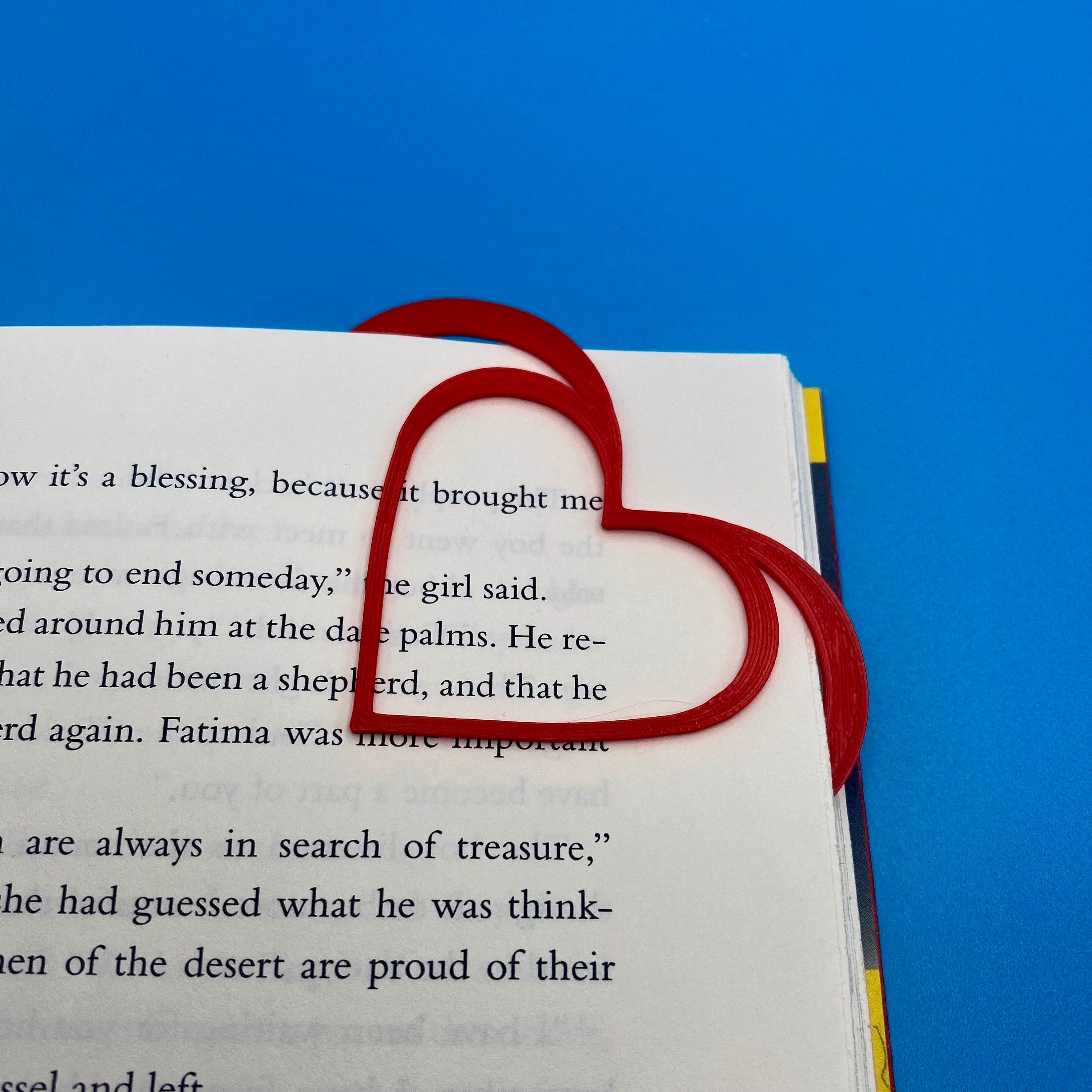 Two Pack Heart Bookmark 3D Printed Bookmark - Etsy