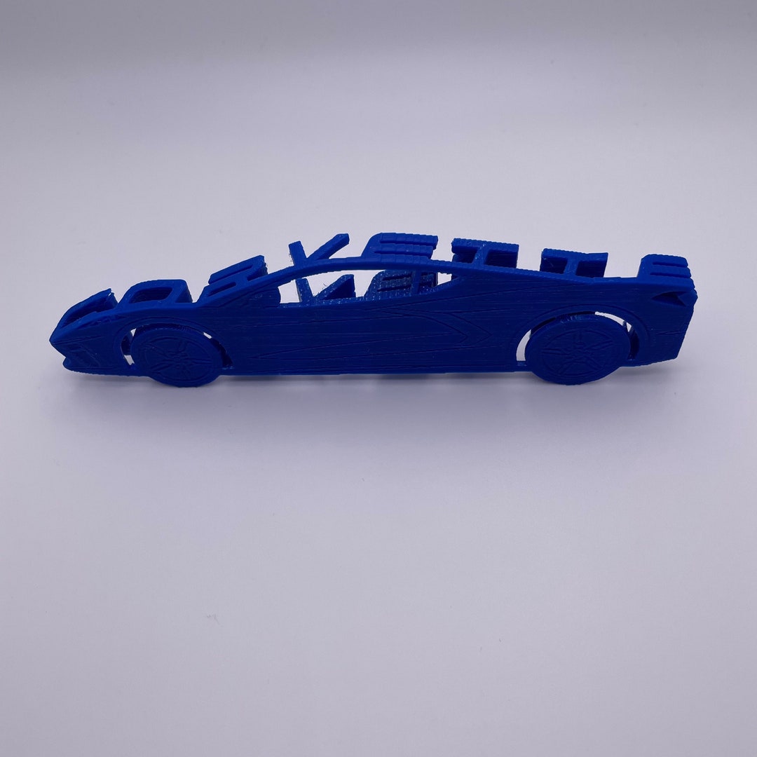 C8 Corvette Flip Car 3d Printed Two Face Model Etsy
