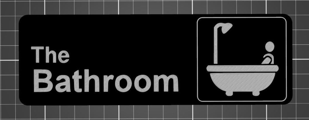The Bathroom Sign 3D Printed | Office Theme Sign | the Basement Plaque ...
