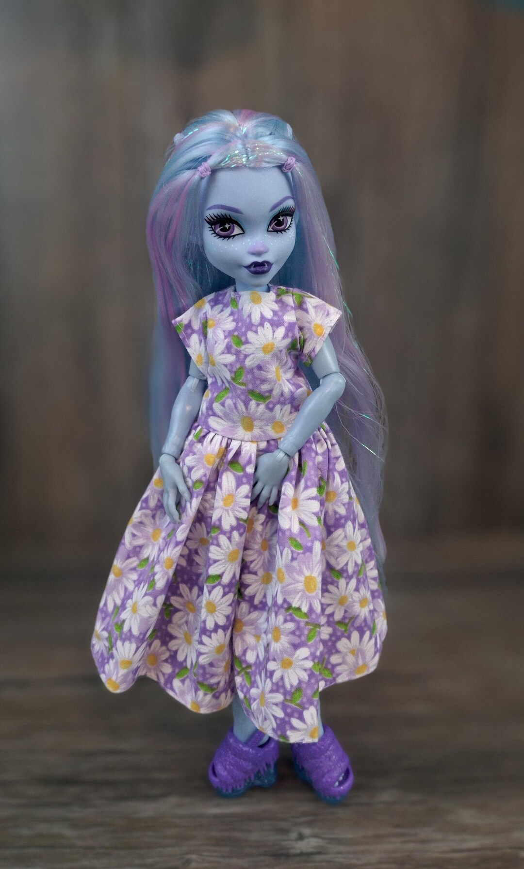 Purple Flower Dress for Fashion Dolls - Etsy