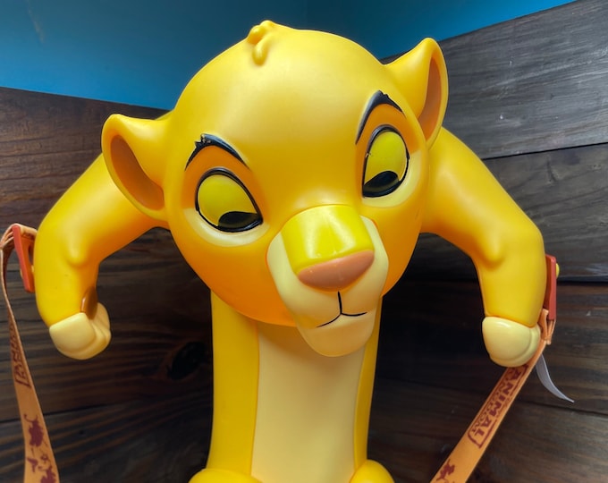SIMBA Popcorn Bucket W/strap- Disney Animal Kingdom Theme Park - Etsy