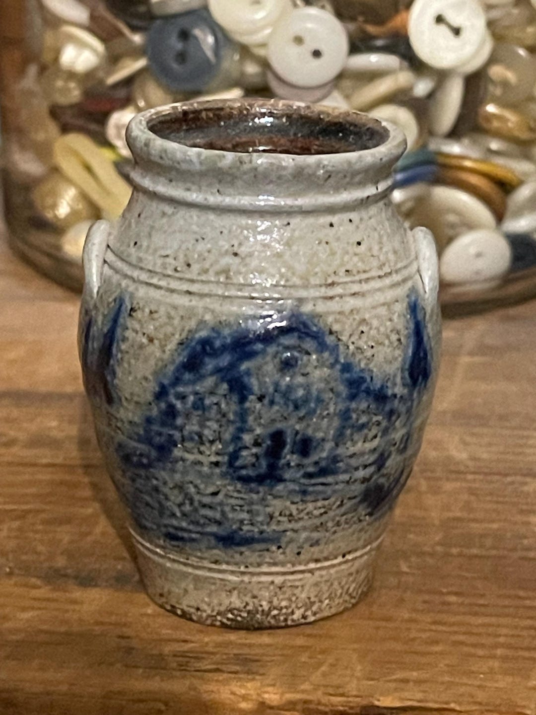 Vintage Wisconsin Pottery Miniature Canister Home Design Salt Glazed ...