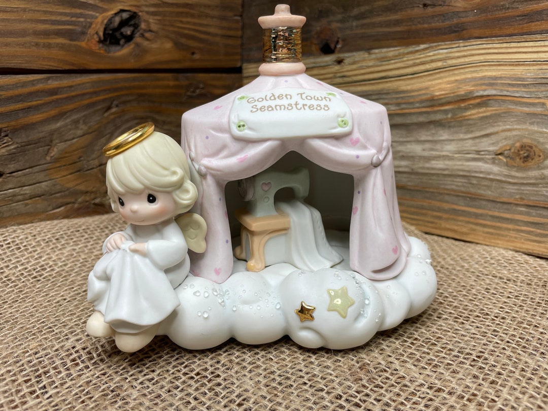 Vintage Precious Moments Figure *we All Needle Little Love - Heavenly ...