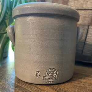 ROWE Pottery Works 2001 4" Bird Pattern Crock - Etsy