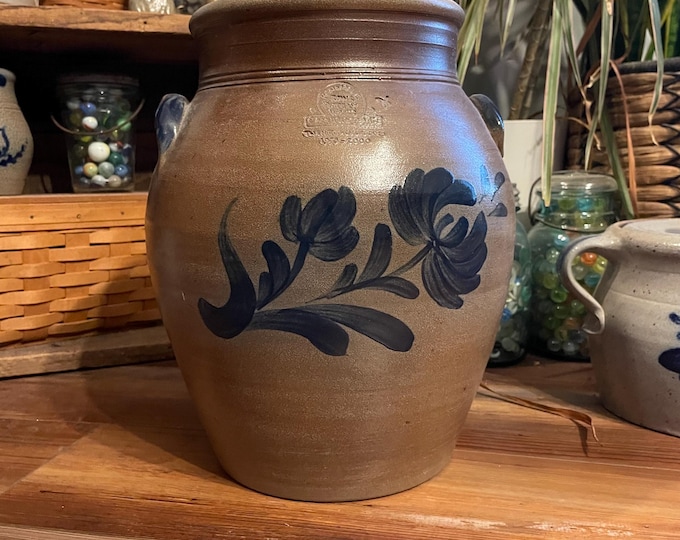 RARE!!! Rowe Pottery Works 2000--- 25 Year Anniversary Crock Flower ...