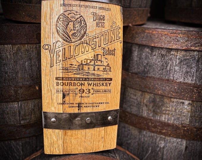 Whiskey Barrel Stave Wall Decor- Yellowstone Handcrafted From Kentucky ...