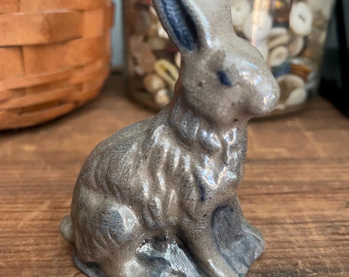 Vintage Rowe Pottery Works 1990 Miniature Rabbit 2 1/2” Tall - Salt ...
