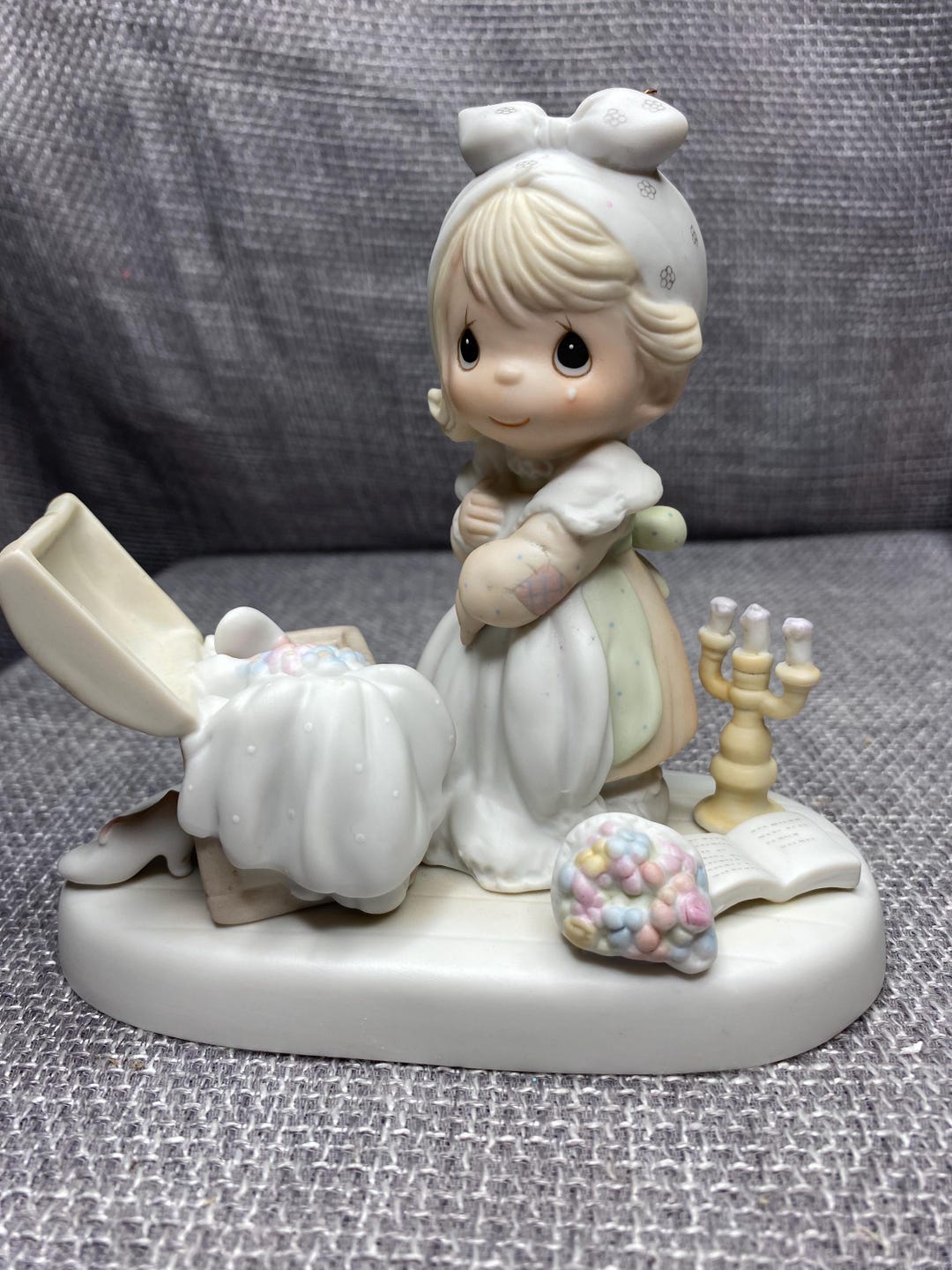 Vintage Precious Moments *precious Memories (girl With Trunk) by Enesco ...