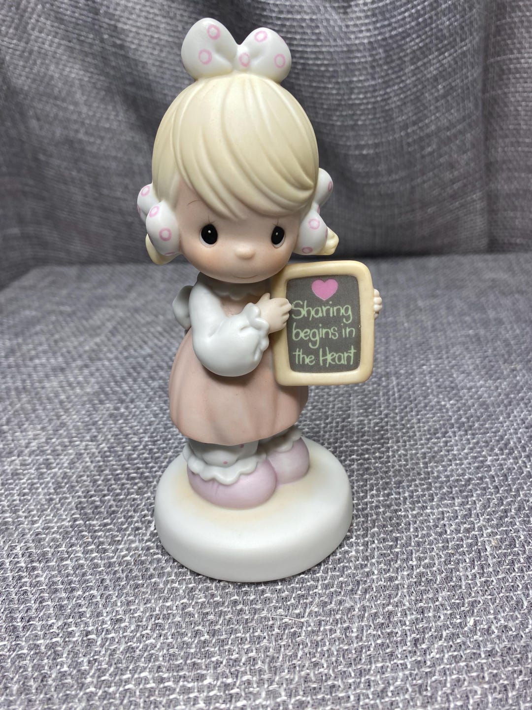 Vintage Precious Moments Figure *sharing Begins in the Heart - by ...