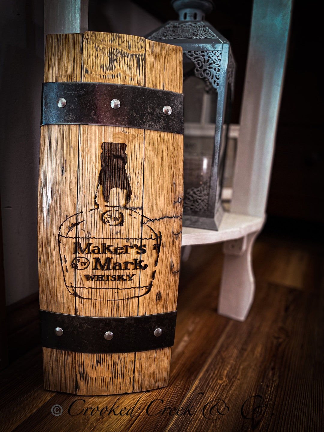 Whiskey Barrel Stave Wall Décor- Maker’s Mark Wall Hanger- Handcrafted ...