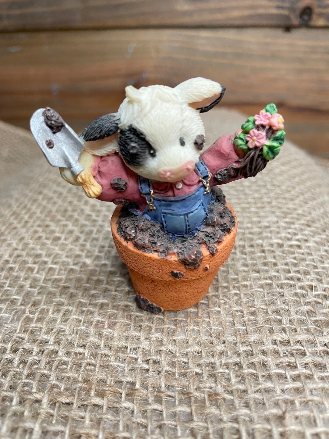 Mary Moo Moos - "peek-a-moo" Flower Pot 1996 - Etsy