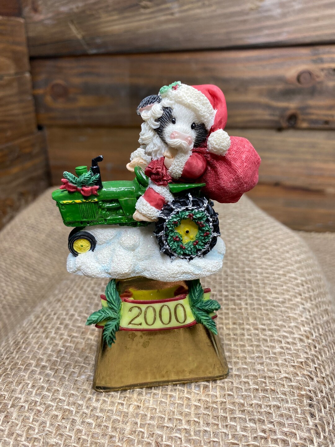Mary Moo Moos - John Deere- "deere Santa Cow Bell" 2000 LIMITED EDITION ...