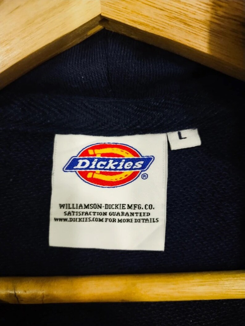 Vintage DICKIES Hoodie Sweatshirt Fullzip Nice Design - Etsy
