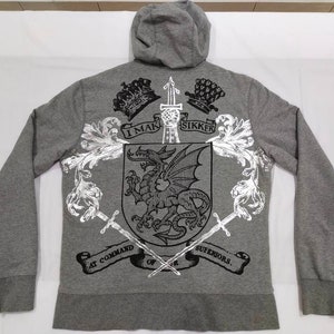 Rare International Concept Hoodie Full Zipper Dragon Logo - Etsy