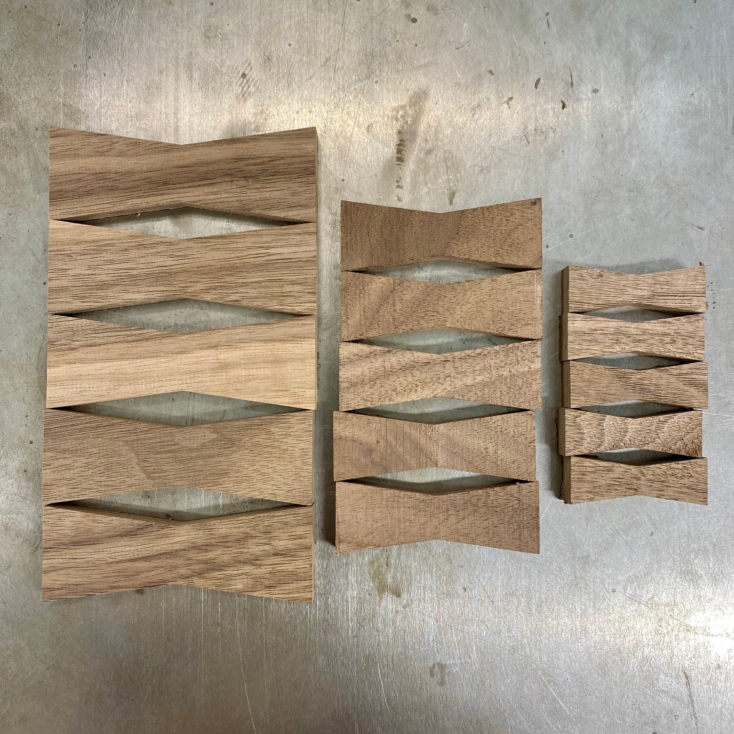 Walnut Bow Tie Inlay 15 Pack mini Medium Large | Etsy