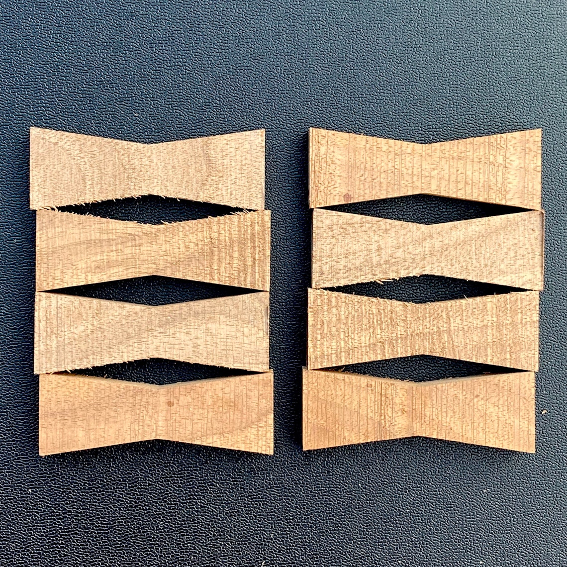 Walnut Bow Tie Inlay - 8 Pack (MEDIUM) - Etsy