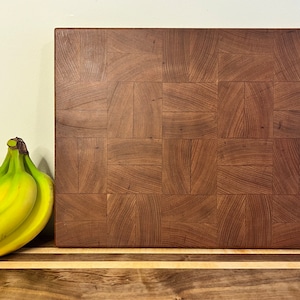 Natural Cherry Wood End Grain Cutting Board - Etsy