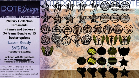 SVG Full Military Collection Bundle Package 34 Frames / 15 | Etsy