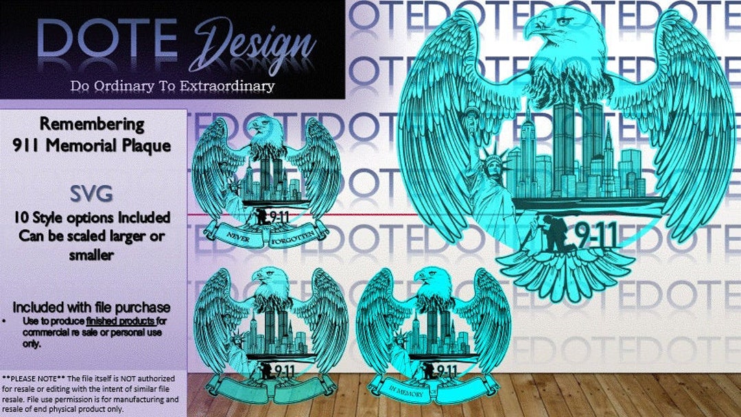 SVG File Remembering 911 Memorial Plaque - Etsy