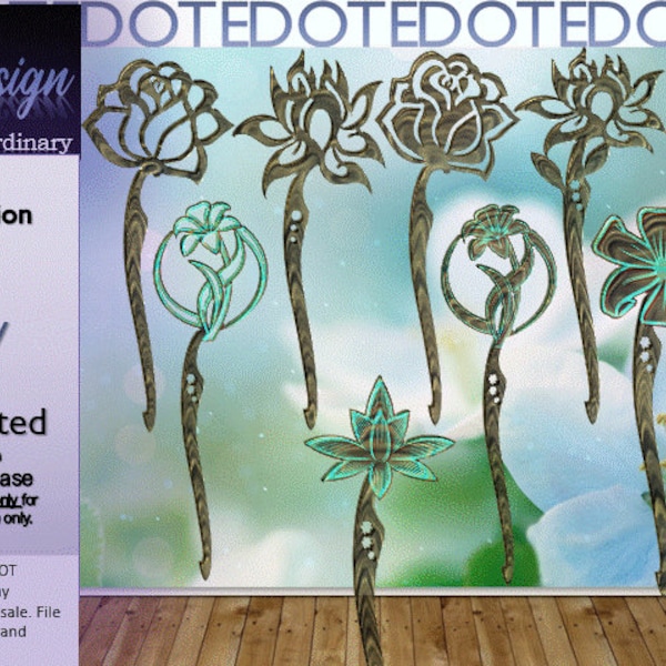 Flower Stick Svg - Etsy