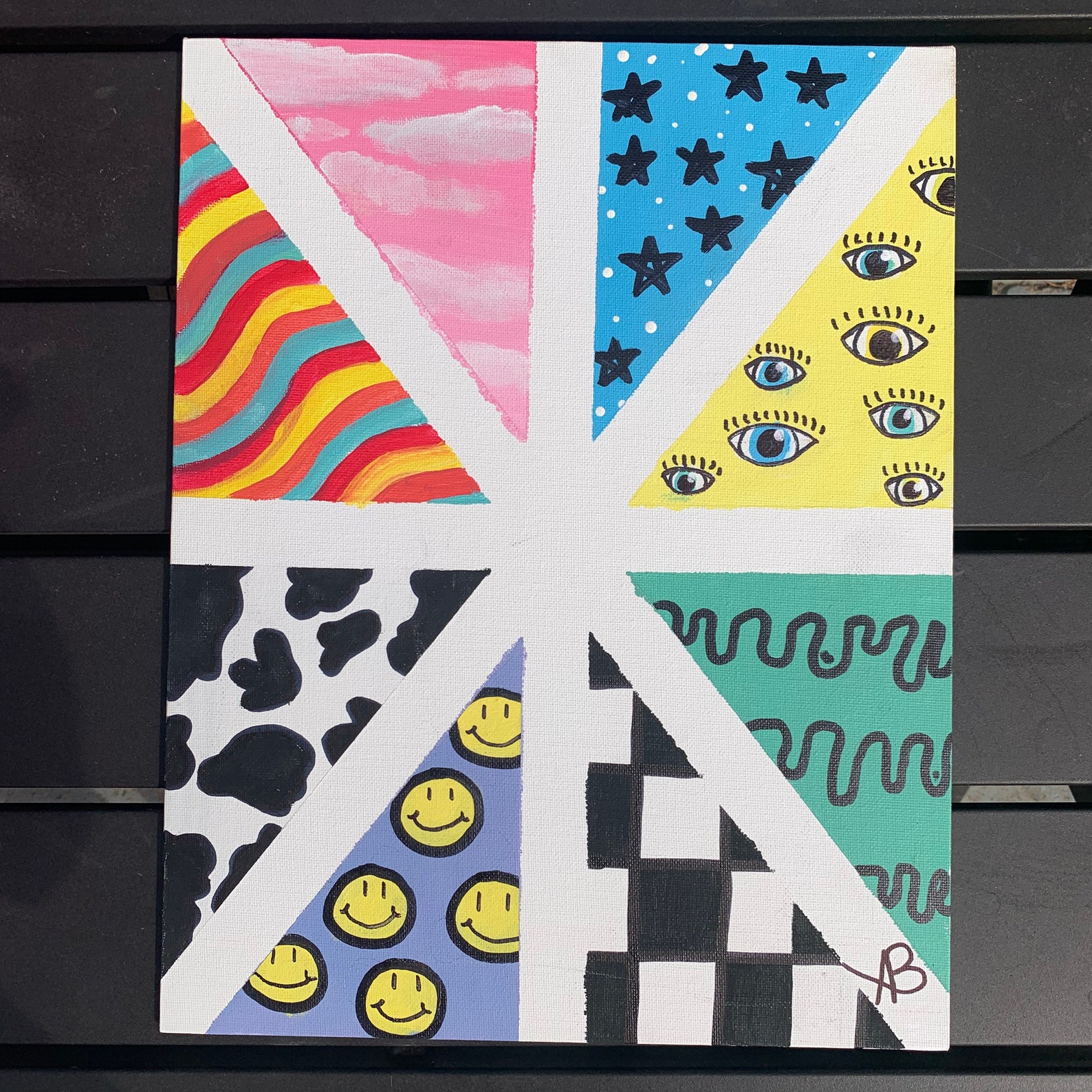 Abstract Section Acrylic Painting | Etsy