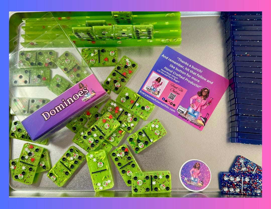 Holiday Green Faced Monster Dominos - Etsy
