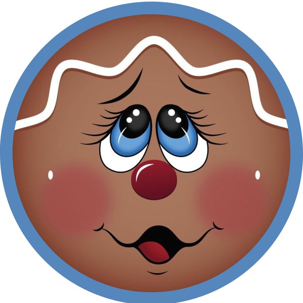 Gingerbread Face - Etsy