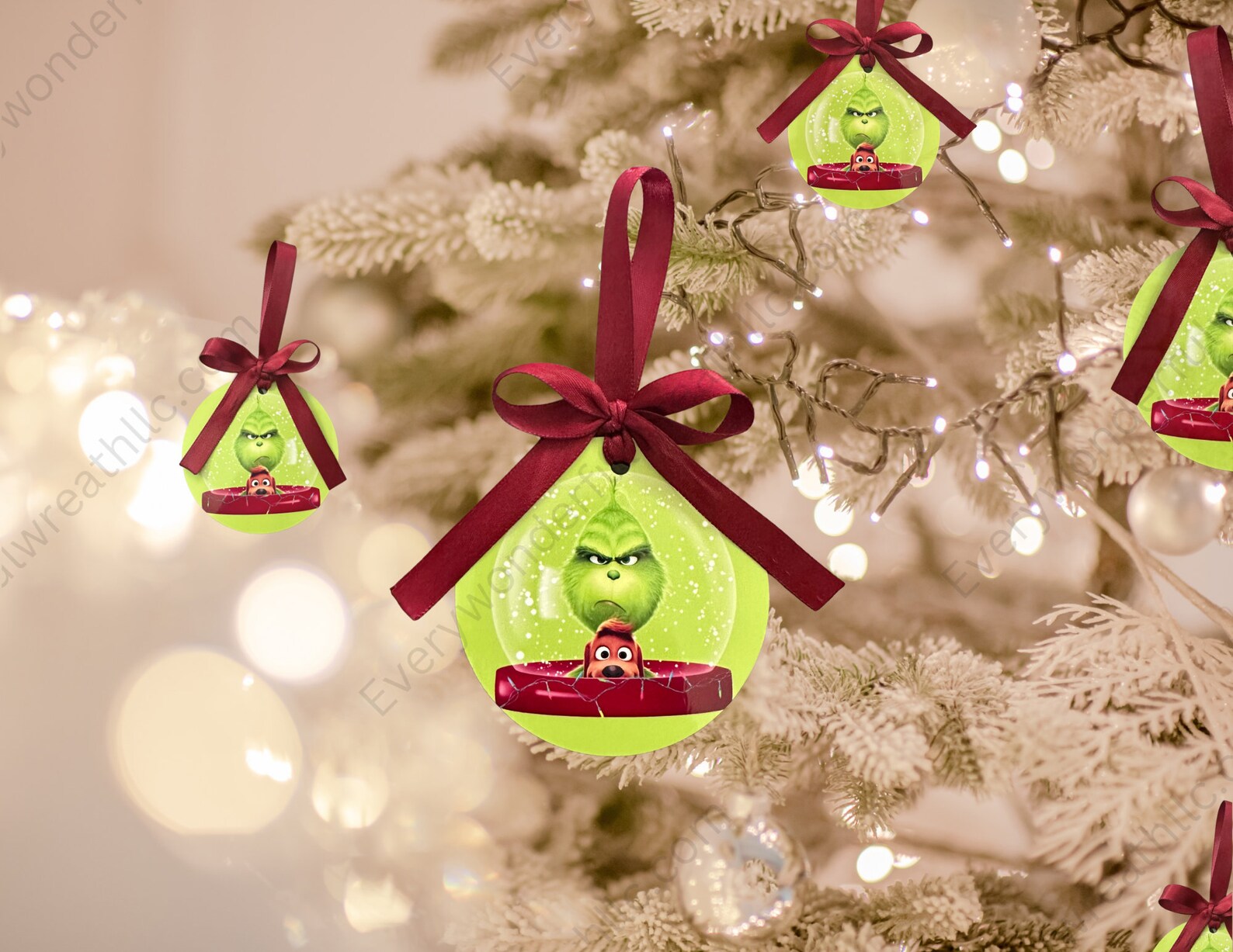 Green Faced Monster 3in. Christmas Tree Ornament - Etsy