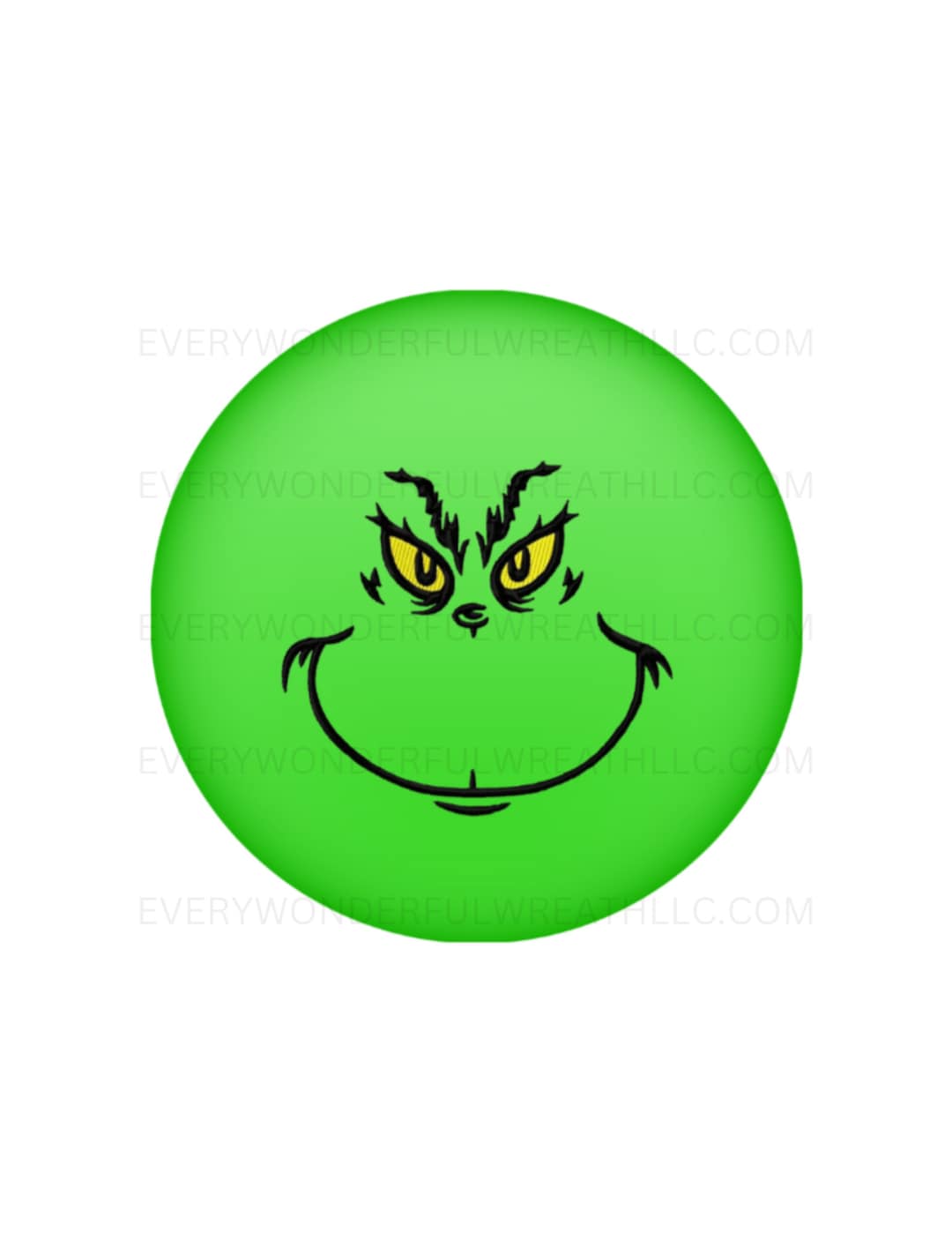 Grinch Face 8in Round Wreath Sign - Etsy