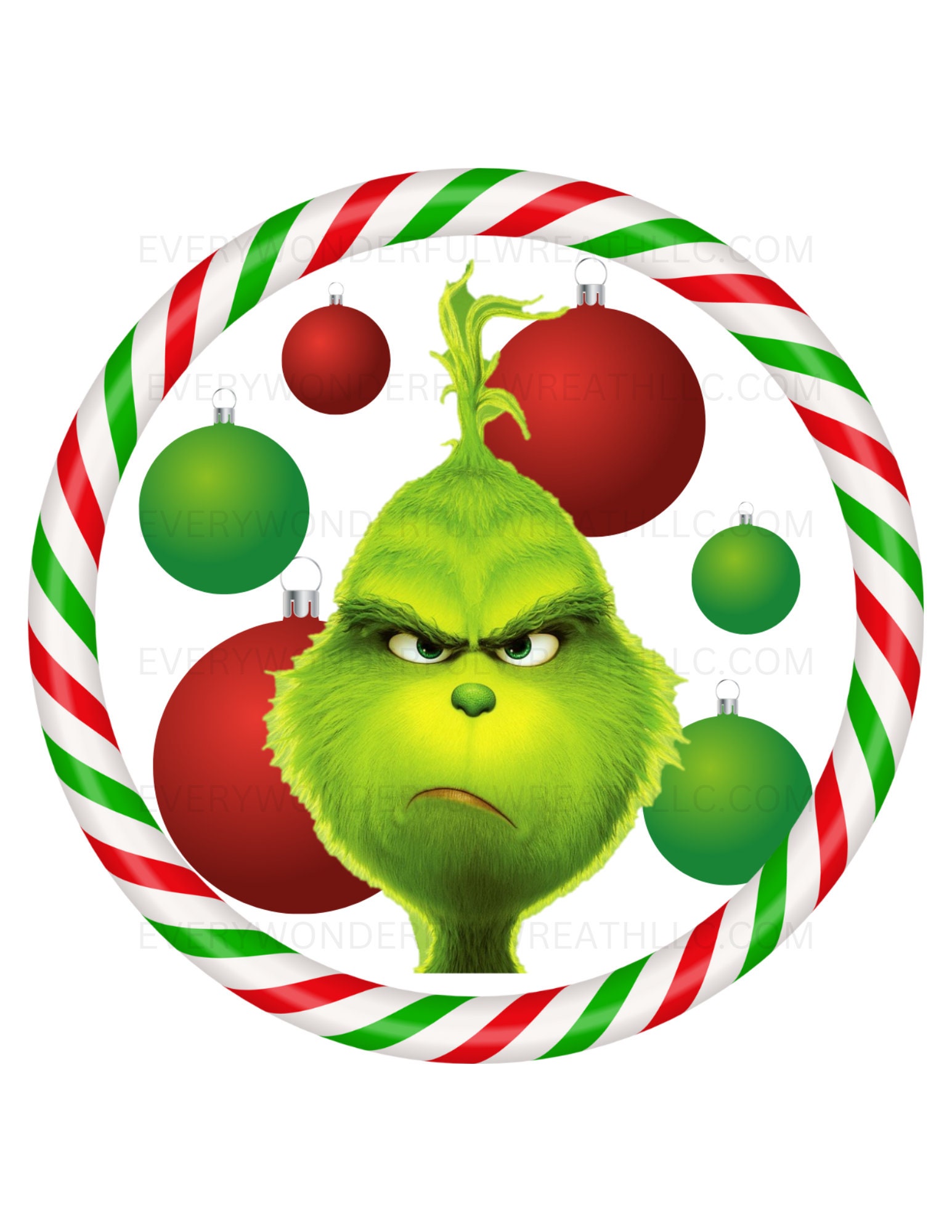 Grinch 8in Round Sign - Etsy