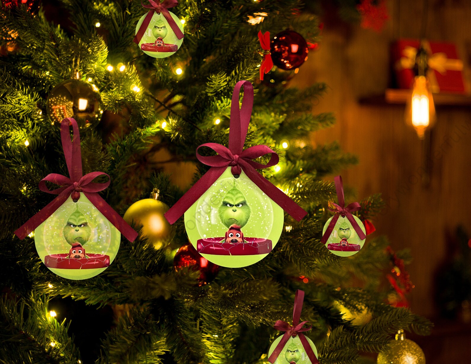 Green Faced Monster 3in. Christmas Tree Ornament - Etsy