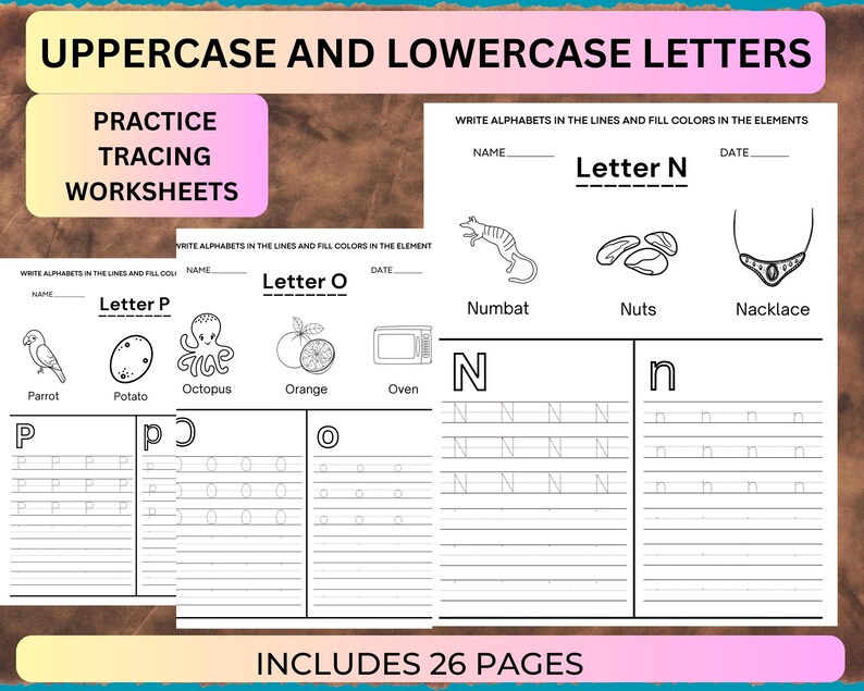 Alphabet Tracing Worksheets | Capital & Lowercase Letter Tracing ...