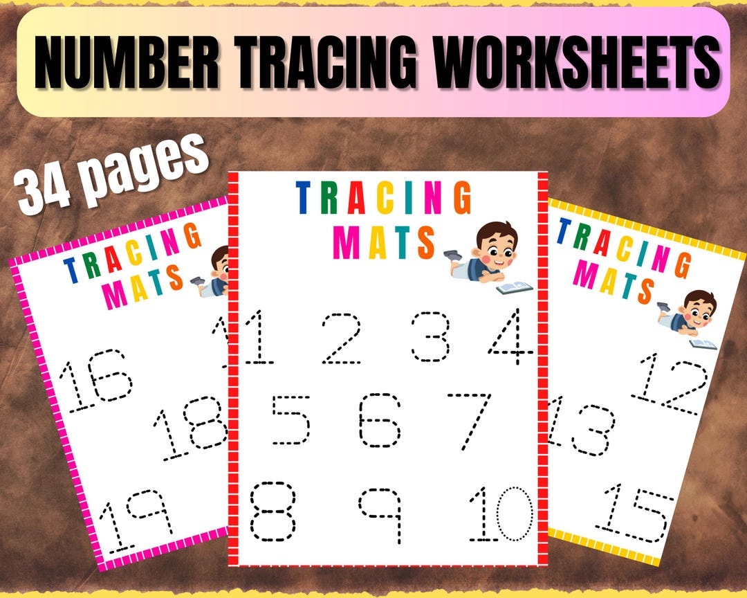 Number Tracing Activity Pages – Printable Preschool Math Worksheets ...
