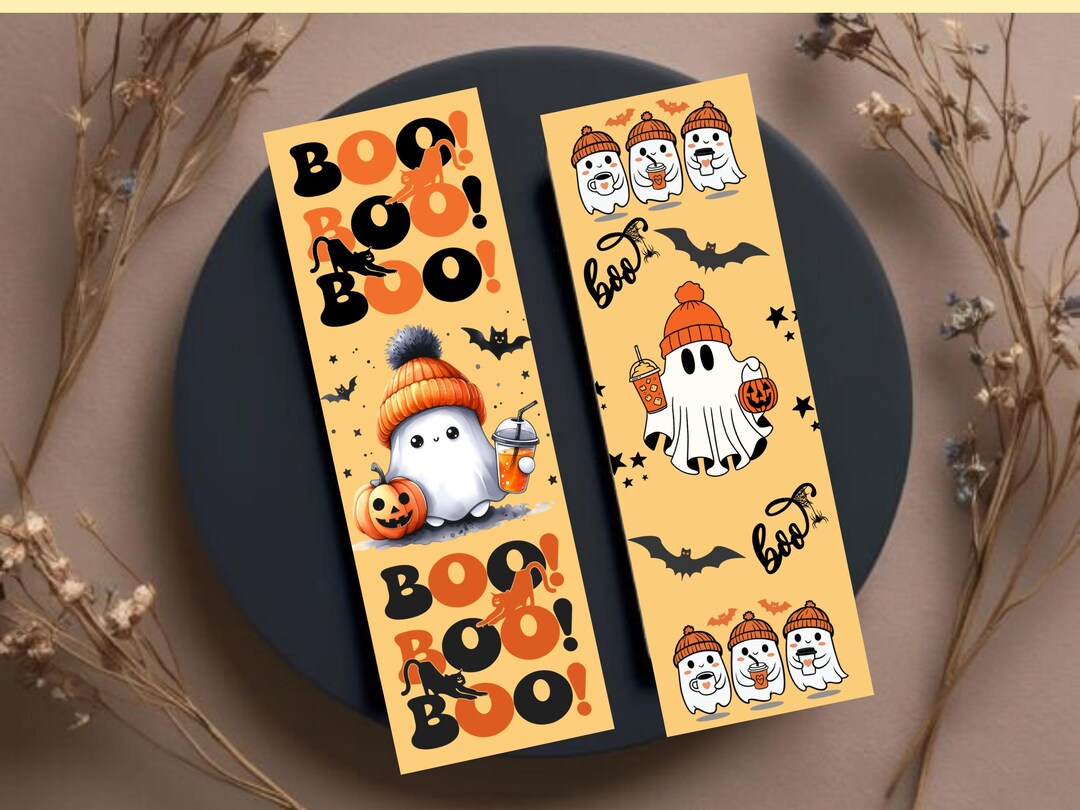 Halloween Ghost Bookmarks | Cute Fall Spooky Bookmarks | Printable Boo ...