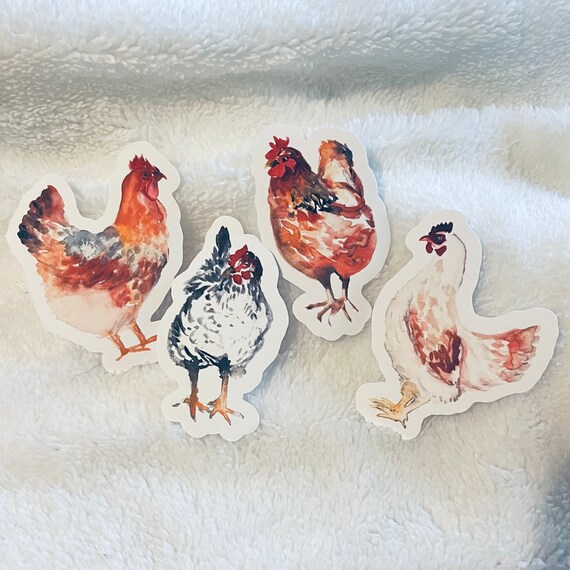 Chicken Stickers Hen Stickers Egg Layer Stickers Crazy | Etsy