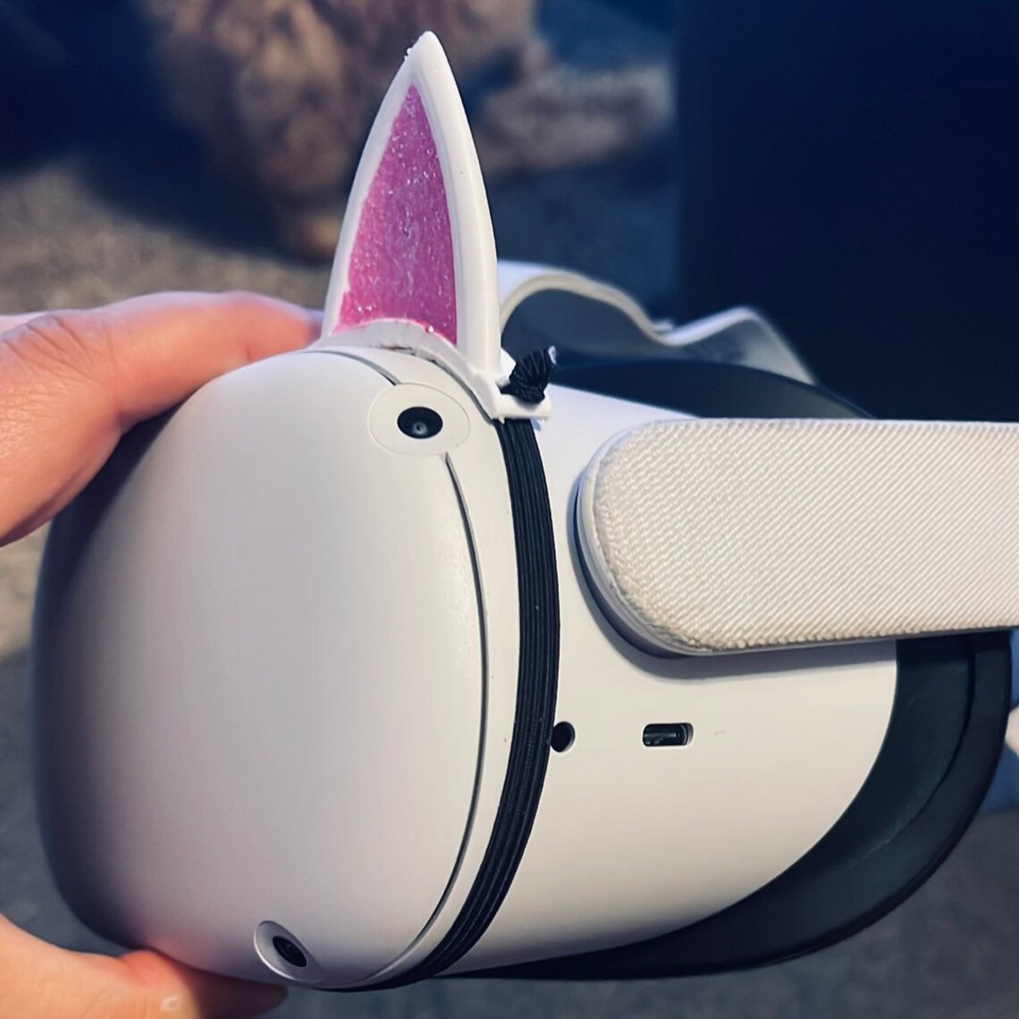 Oculus Quest 2 Cat Ears VR Accessory Cat Ears for Gaming 3D Cat Ear ...