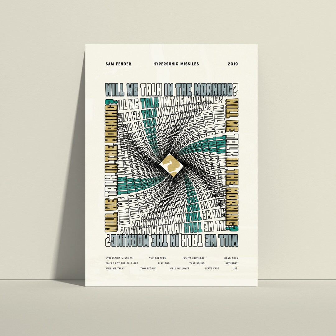 SAM FENDER 'Will We Talk' Illustrated Music Print | Etsy