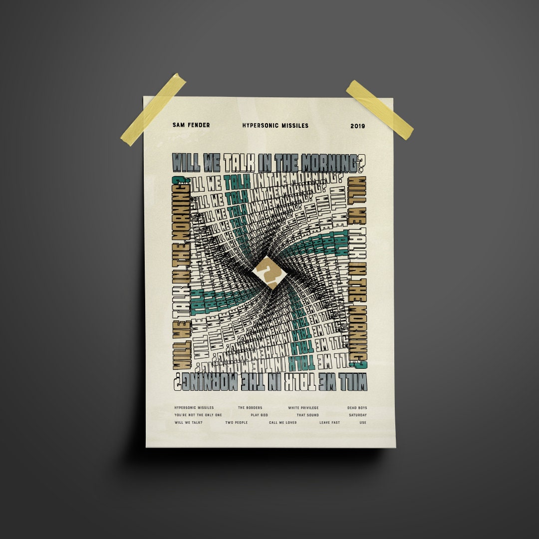 SAM FENDER 'will We Talk' Illustrated Music Print A5 A4 A3 Band Poster ...