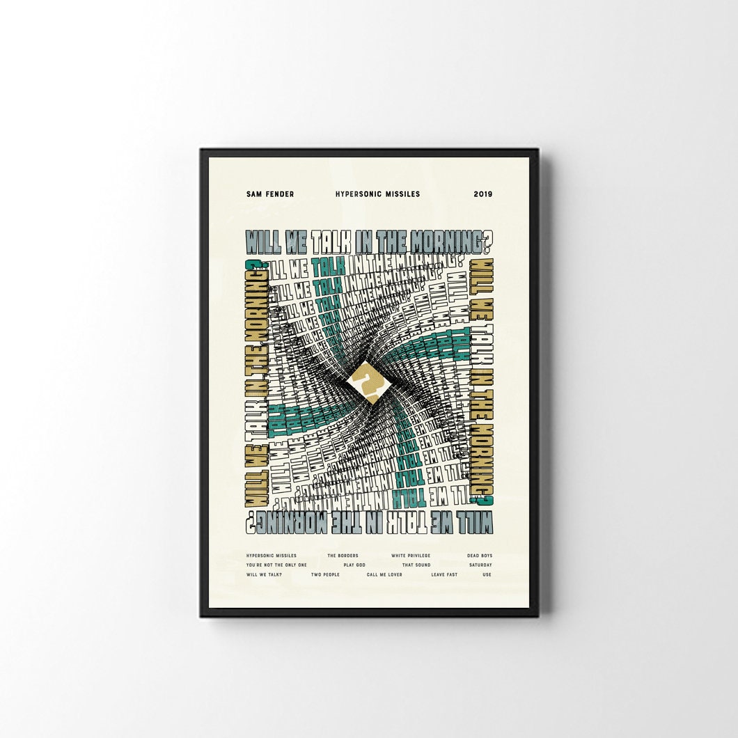 SAM FENDER 'Will We Talk' Illustrated Music Print | Etsy