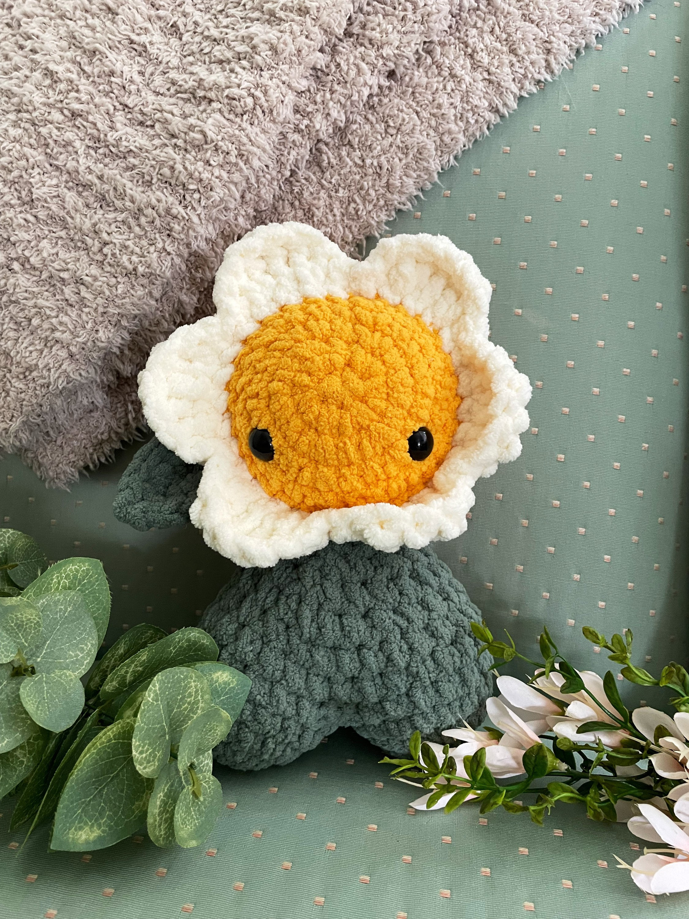 Floral Friends Crochet Flower Crochet Plushie Flower Plushie Cozy ...