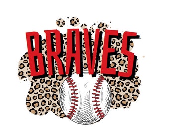 Leopard Print Braves Png - Etsy