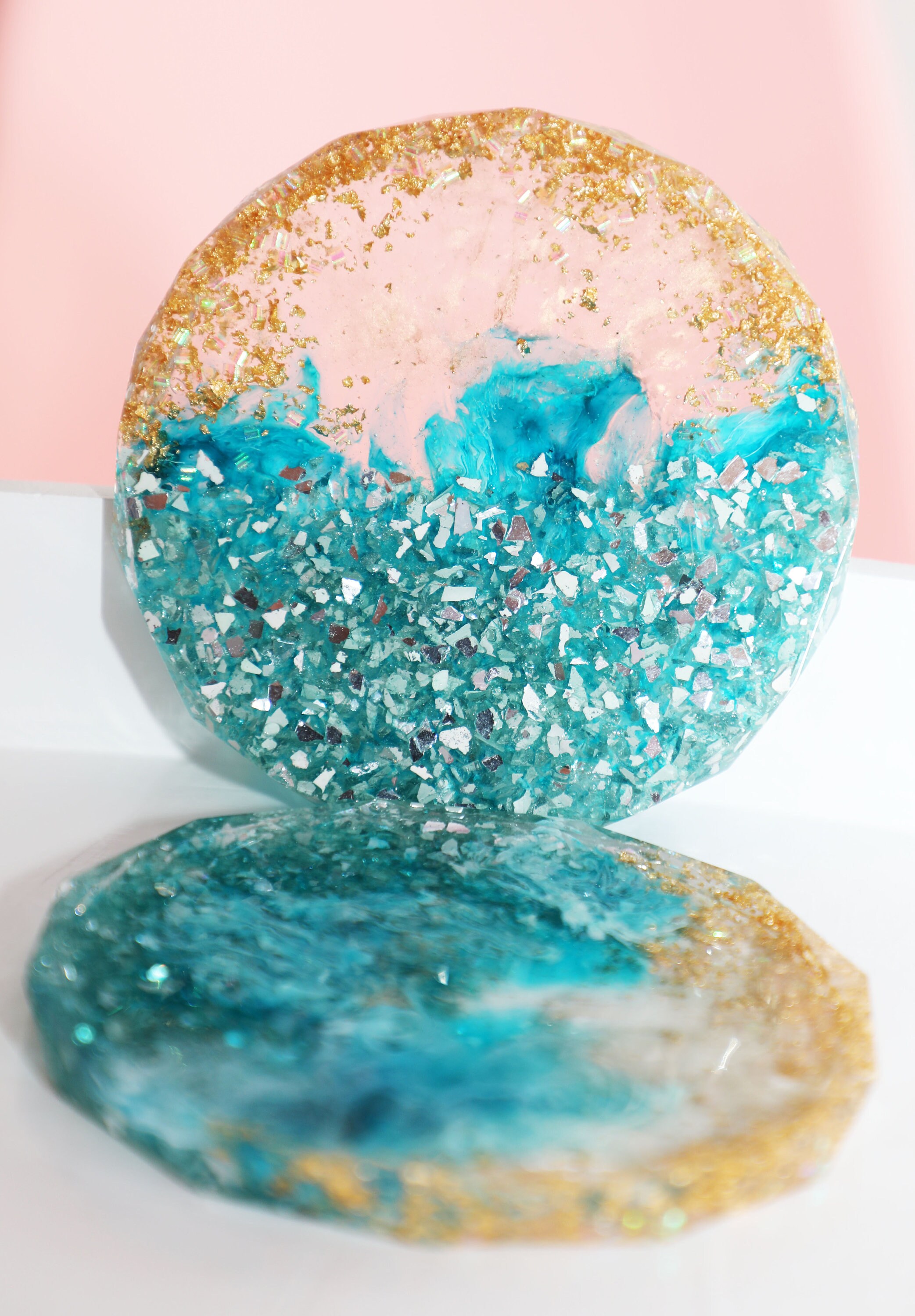 Coastal Coasters Coastal Resin Art Coasters Resin Set Resin Coasters ...