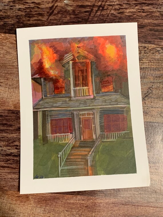 Burning Building Drawing