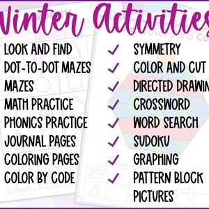 Winter Coloring Pages Printable Winter Puzzles and Mazes Winter Themed ...