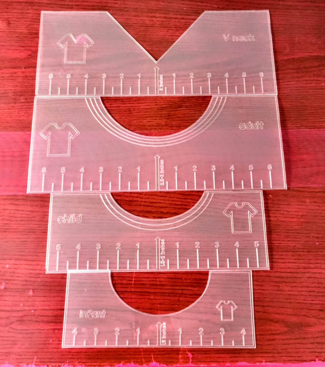 T-shirt Alignment Tool, Tshirt Tool, Set of T-shirt Alignment Rulers, T ...