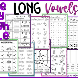 Long Vowel Worksheets - Phonics Worksheets Practice for First and ...